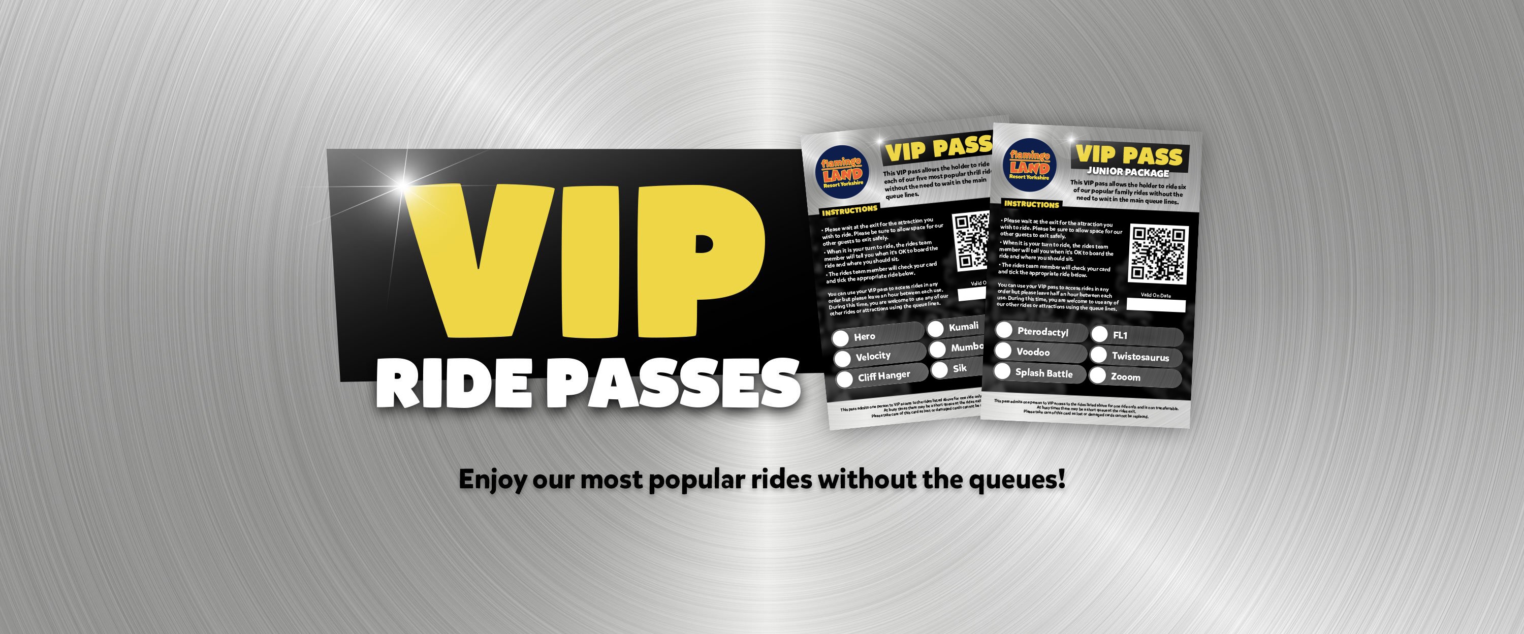 VIP Ride Passes - Flamingo Land Resort